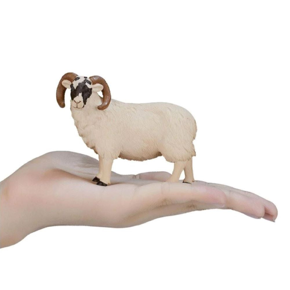 MOJO - Farmland Black Face Ram Sheep Realistic Hand Painted Figurine ...