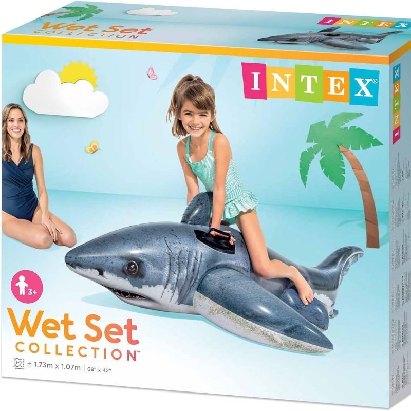 Intex Great White Shark Ride-on, Ages 3+ – London Toys