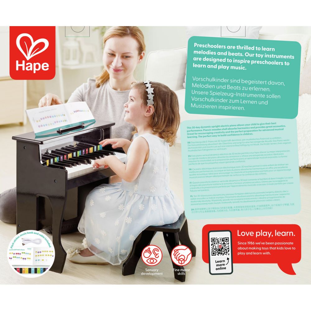 Hape Dynamic Sound Upright Piano – London Toys