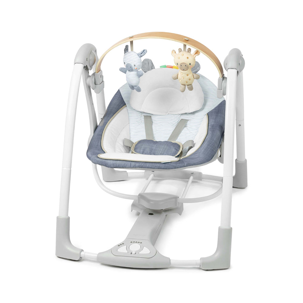 Ingenuity Swing ‘n Go Portable Swing – Chambray – London Toys