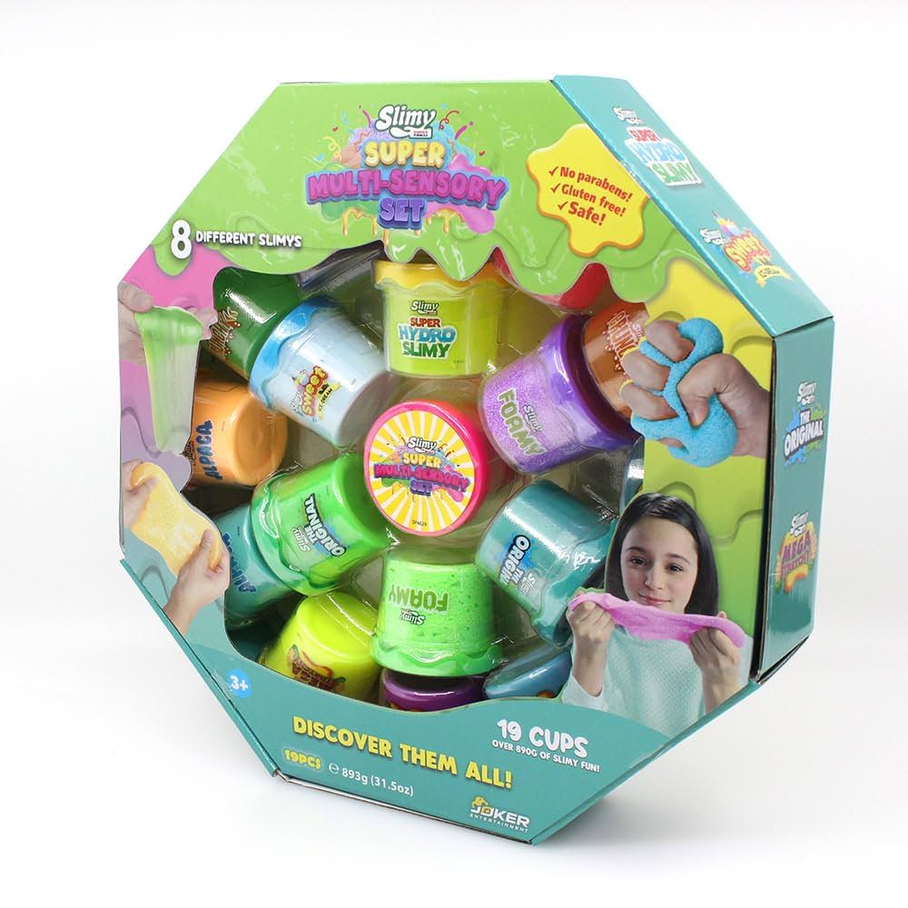 Slimy Super Multi-Sensory Set 2oz (56g) Octagon Version with 19pcs Uni ...
