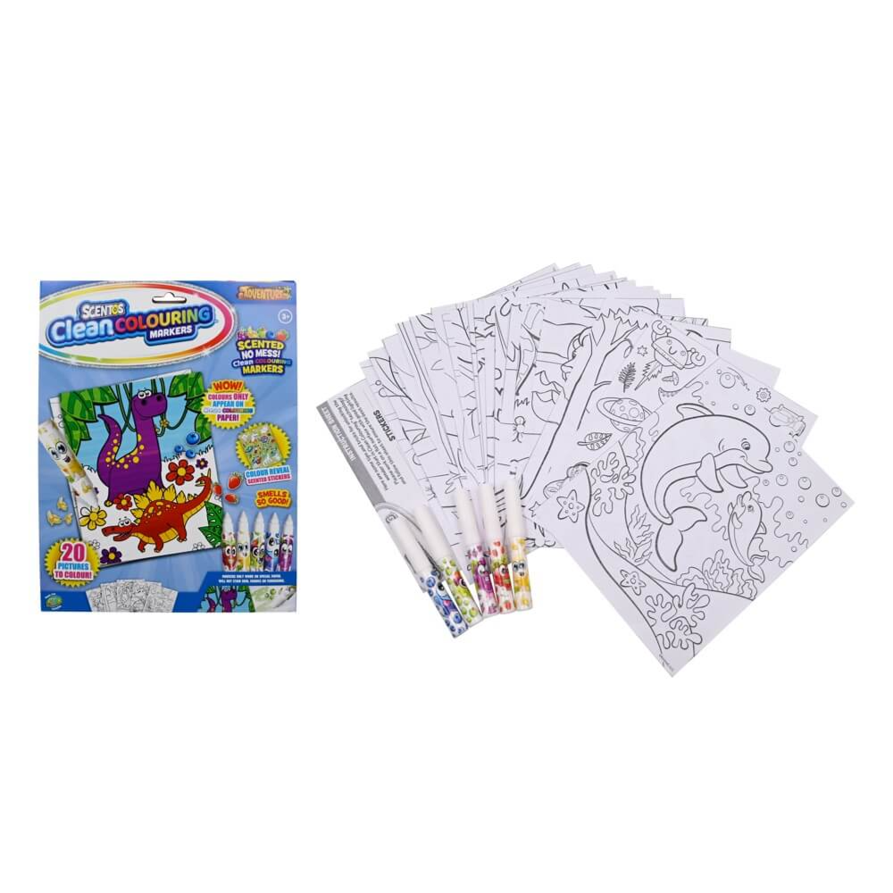 Scentos Adventure Clean Coloring Markers Creative Kit – London Toys