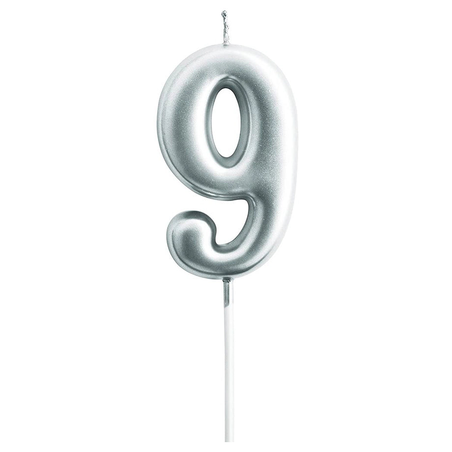 Party Time - 1 Piece Silver Number Candles Cake Numeral Candle (Number ...