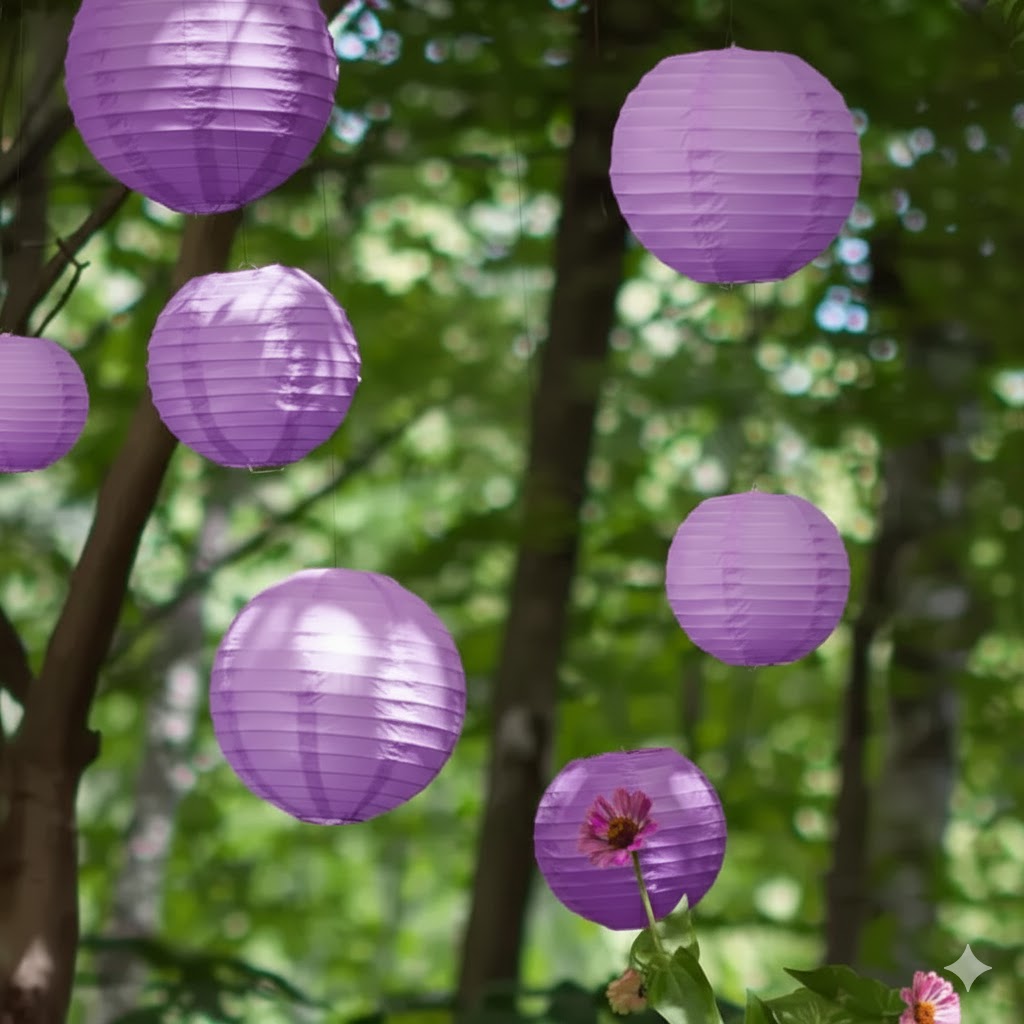 Paper Lantern Violet (Single, 10-Inch) – London Toys